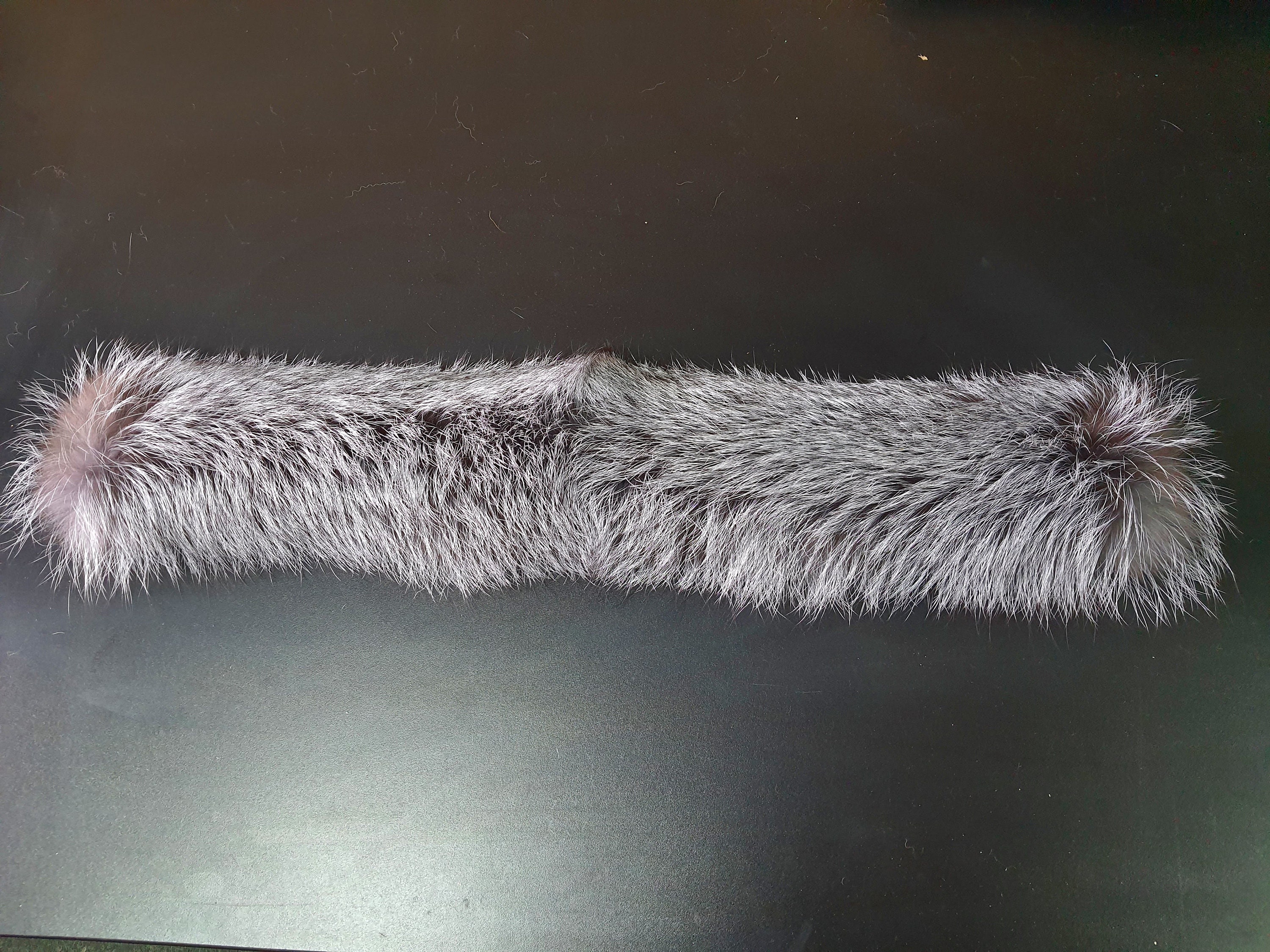 Silver Fox Fur Trim for Hood Furry Stripe for Jacket | Etsy