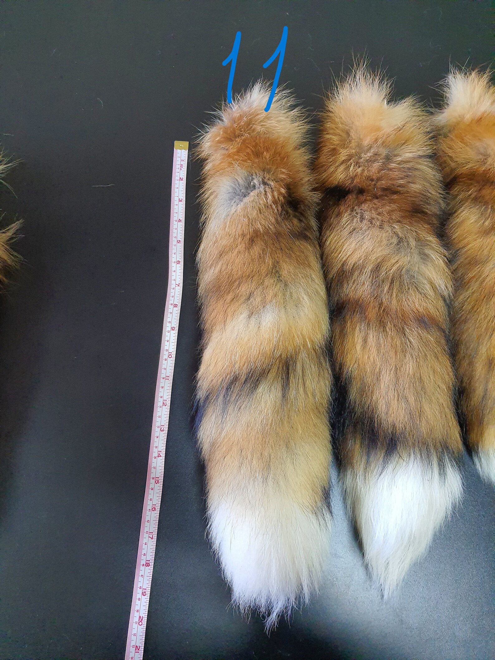 Cross Fox Tail Keychain, Real Fur Keychain - Etsy