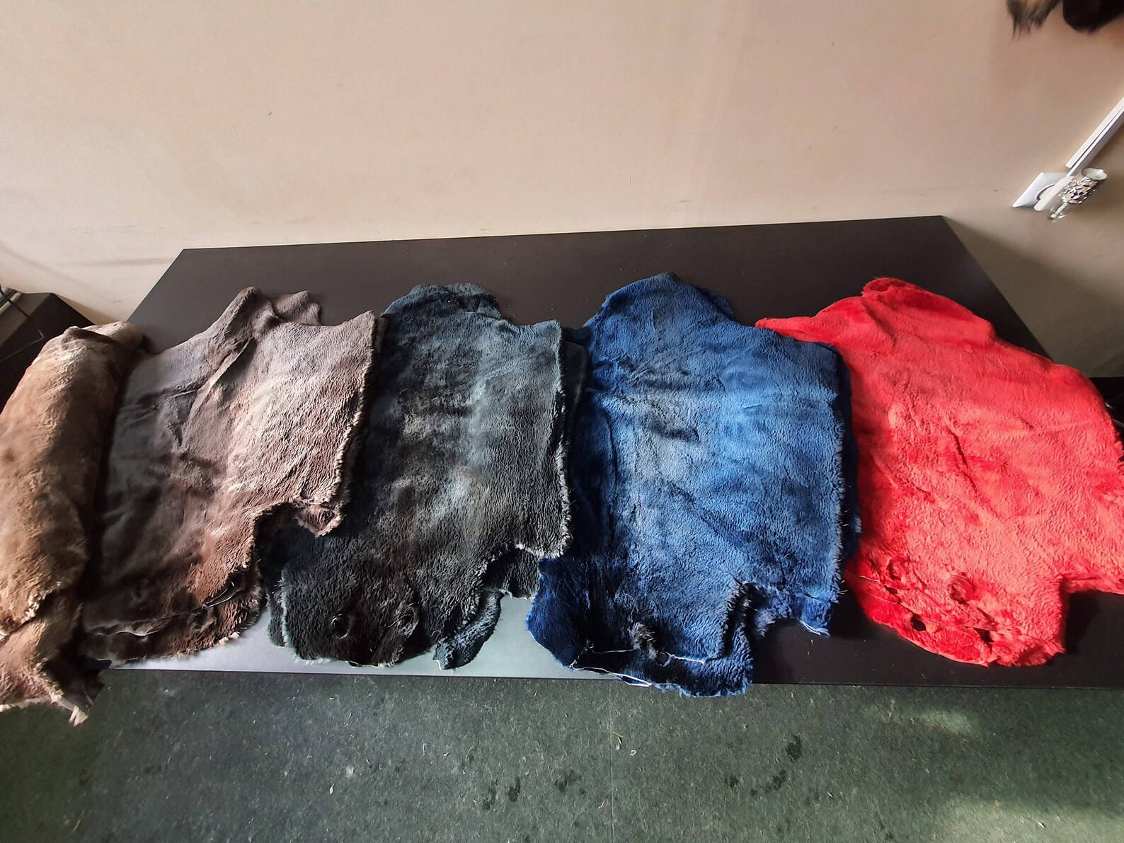 Dyed Sheared Beaver Pelt Colored Beaver Fur Paint Real | Etsy