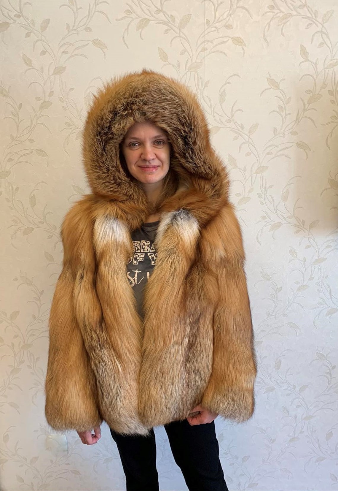 Fox Fur Coat Real Fox Coat Fox Fur Coat Fox Fur Coat Fox - Etsy