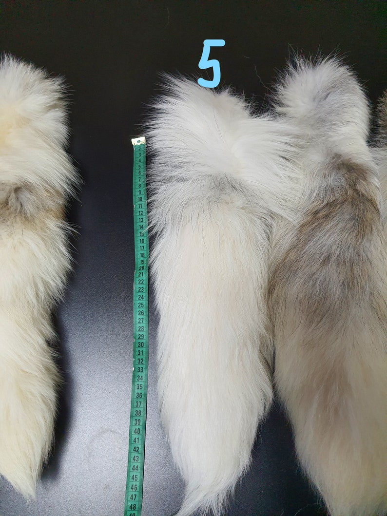 Large White Marble Fox Tail Keychain With Gold Ring White Fox - Etsy