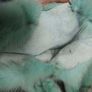 Light Green Fox Pelt, Light Green Shadow Fox Pelt, Light Green Fox Fur ...