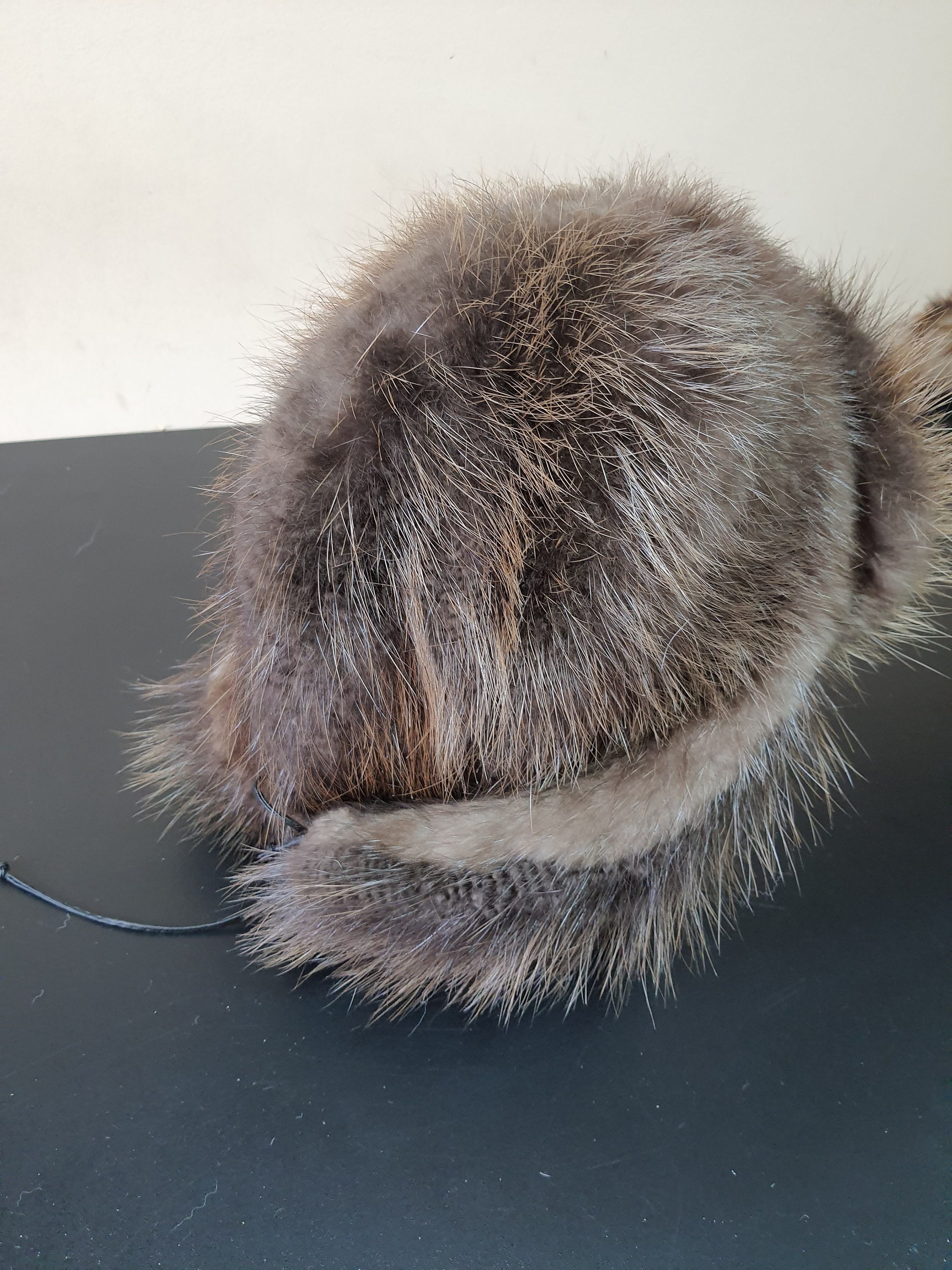 Sombrero de piel ushanka hecho de piel de castor sombrero de | Etsy