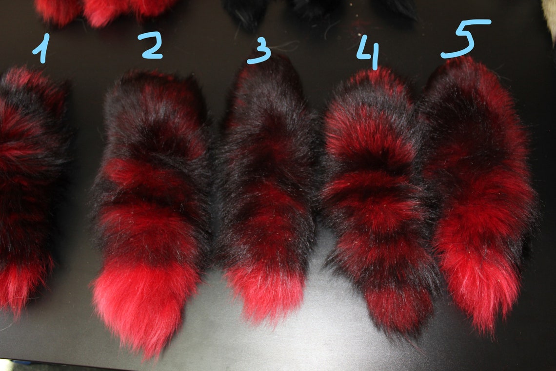 Colored Fox Tails With Silver Ring Fox Tail Keychain - Etsy