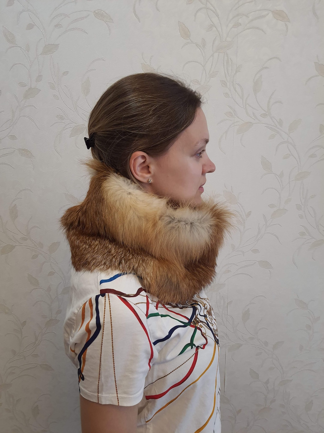 Real fur snood for women Fox fur snood fur cowl Fox fur | Etsy