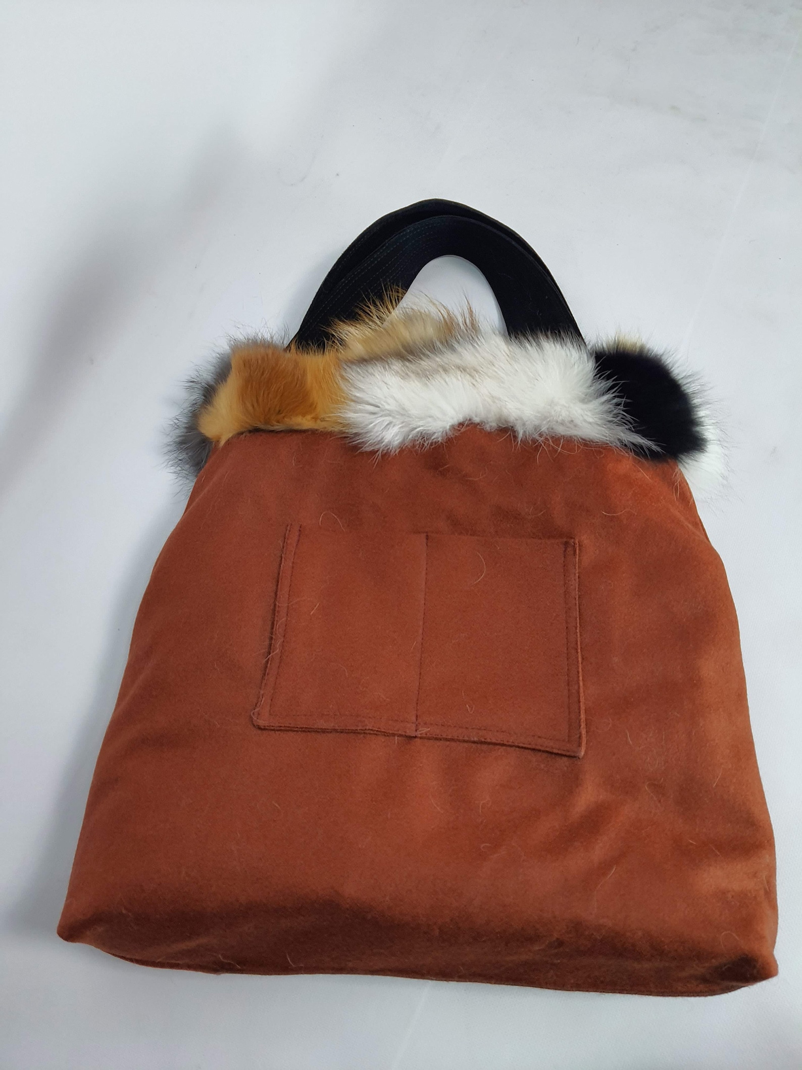 Handmade Real Fox Fur Bag Made From Real Fox Fur With Large - Etsy