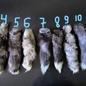 Large Silver Fox Tail Fox Tail Silver Fox Tail Fur Tail - Etsy