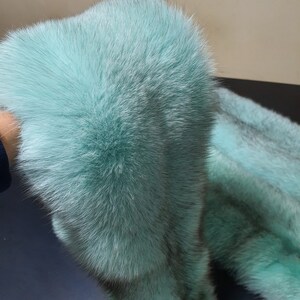 Light Green Fox Pelt, Light Green Shadow Fox Pelt, Light Green Fox Fur ...