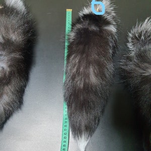 Large Silver Fox tail fox tail silver fox tail fur tail | Etsy