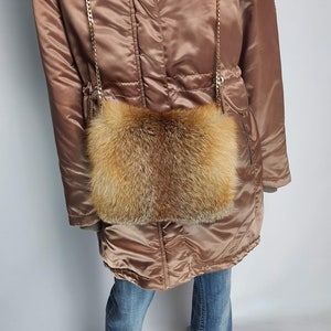 Gold Fox Fur Muff, Muff, Fur Muff, Real Fur Muff, Fur Coupling ...