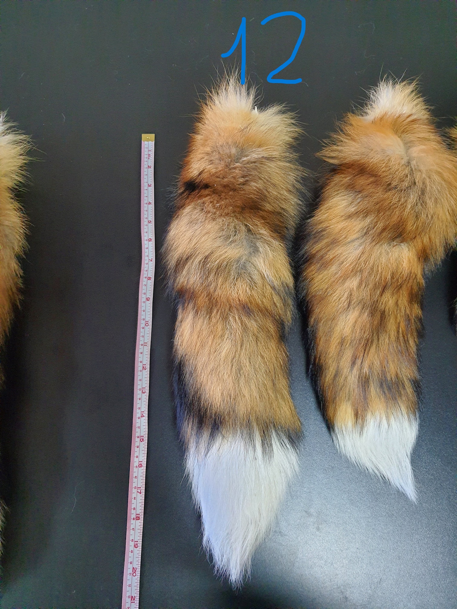 Cross Fox Tail Keychain, Real Fur Keychain - Etsy