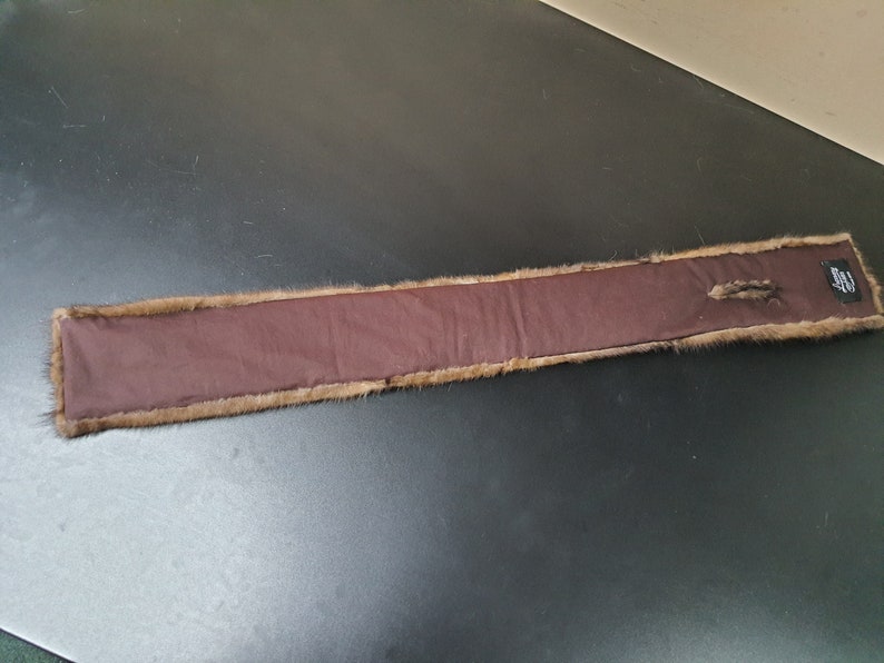 Real Mink Fur Scarf in Brown Color | Etsy