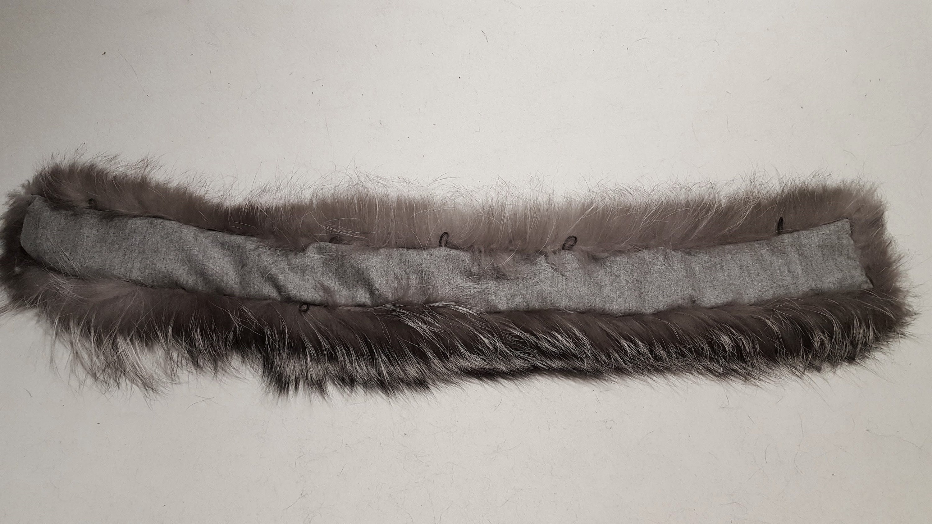 Silver Fox Fur Trim for Hood Furry Stripe for Jacket | Etsy