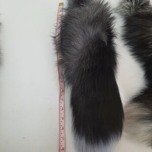 Large Silver Fox Tail Fox Tail Silver Fox Tail Fur Tail - Etsy