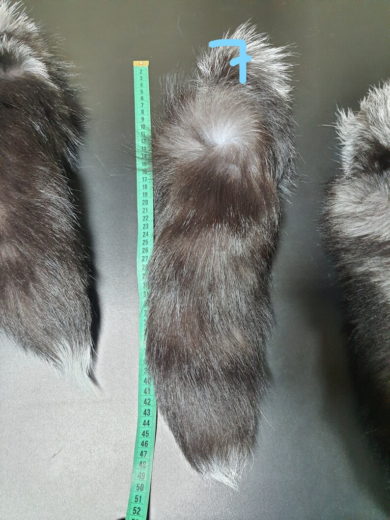 Large Silver Fox tail fox tail silver fox tail fur tail | Etsy