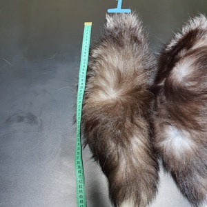 Large Silver Fox tail fox tail silver fox tail fur tail | Etsy