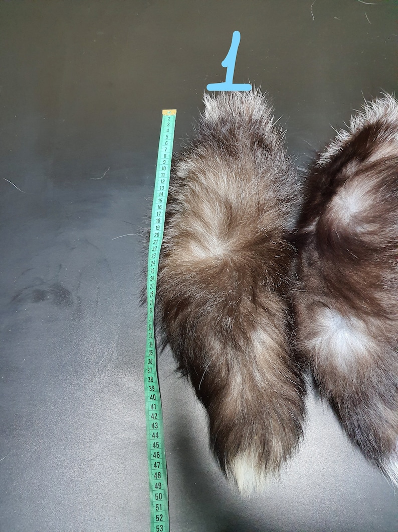 Large Silver Fox tail fox tail silver fox tail fur tail | Etsy
