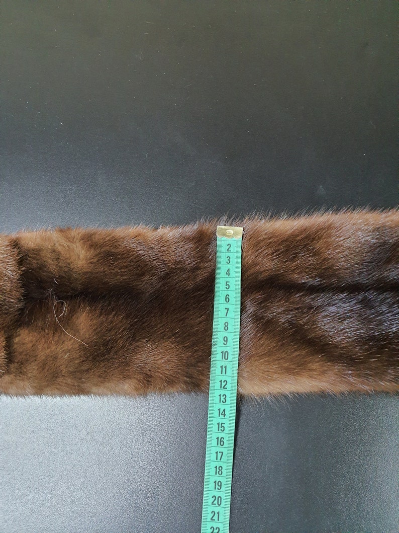 Real Mink Fur Scarf in Brown Color | Etsy
