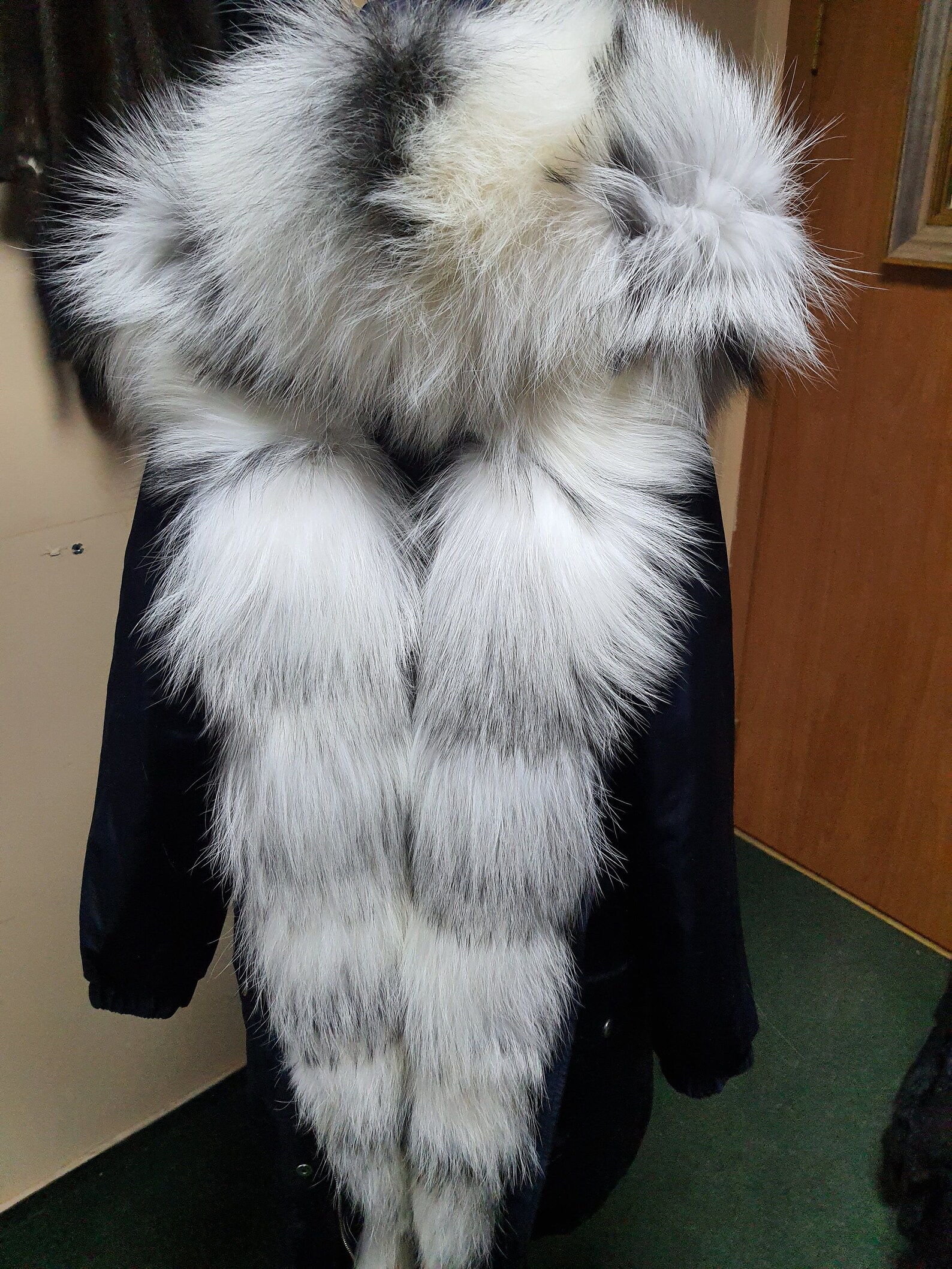 3 in 1 Fur Parka Made From Real White Fox Fur | Etsy