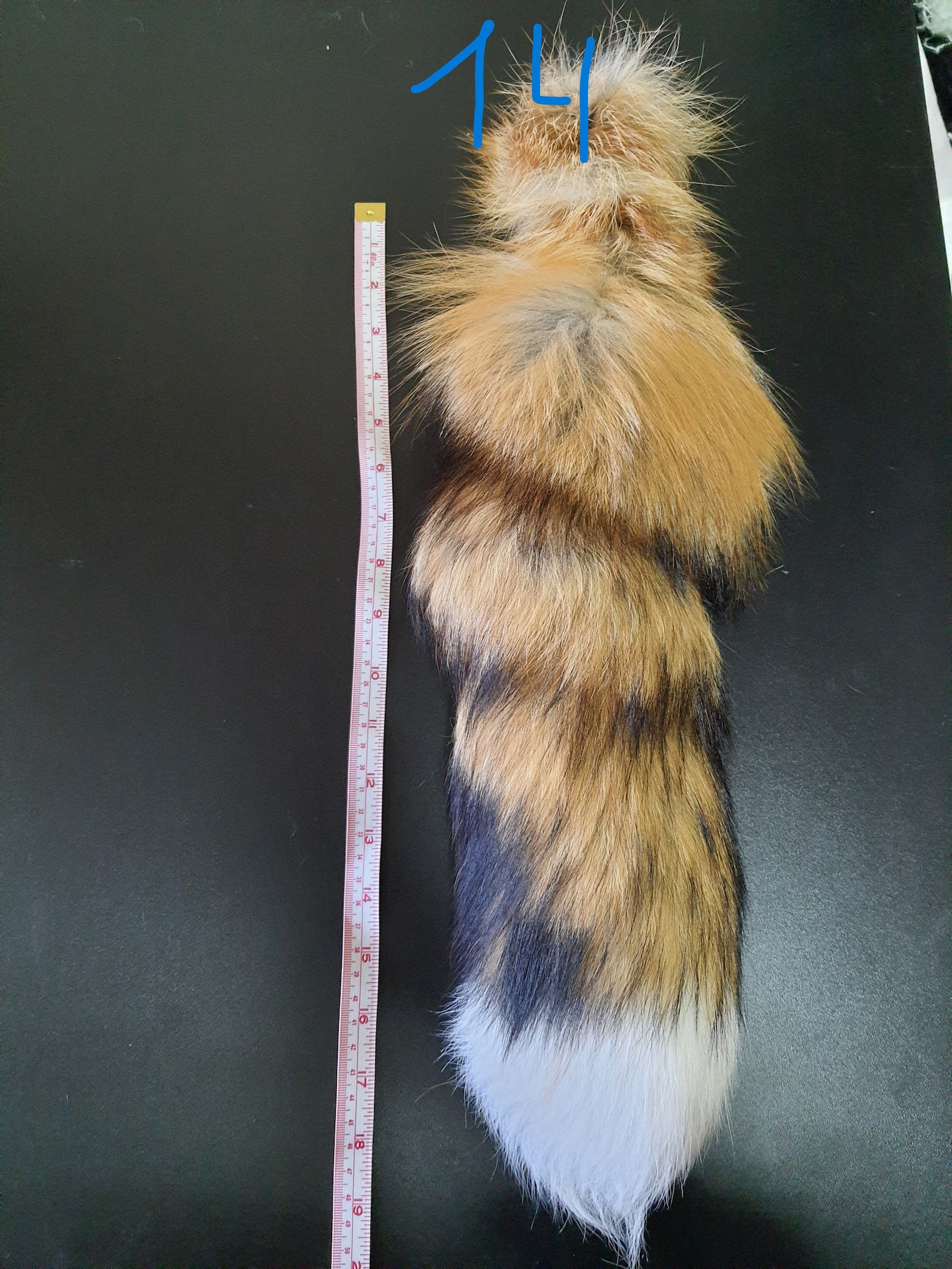 Cross Fox Tail Keychain, Real Fur Keychain - Etsy