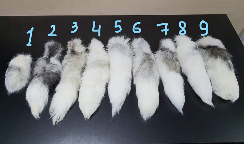 Large White Marble Fox Tail Keychain With Gold Ring White Fox - Etsy