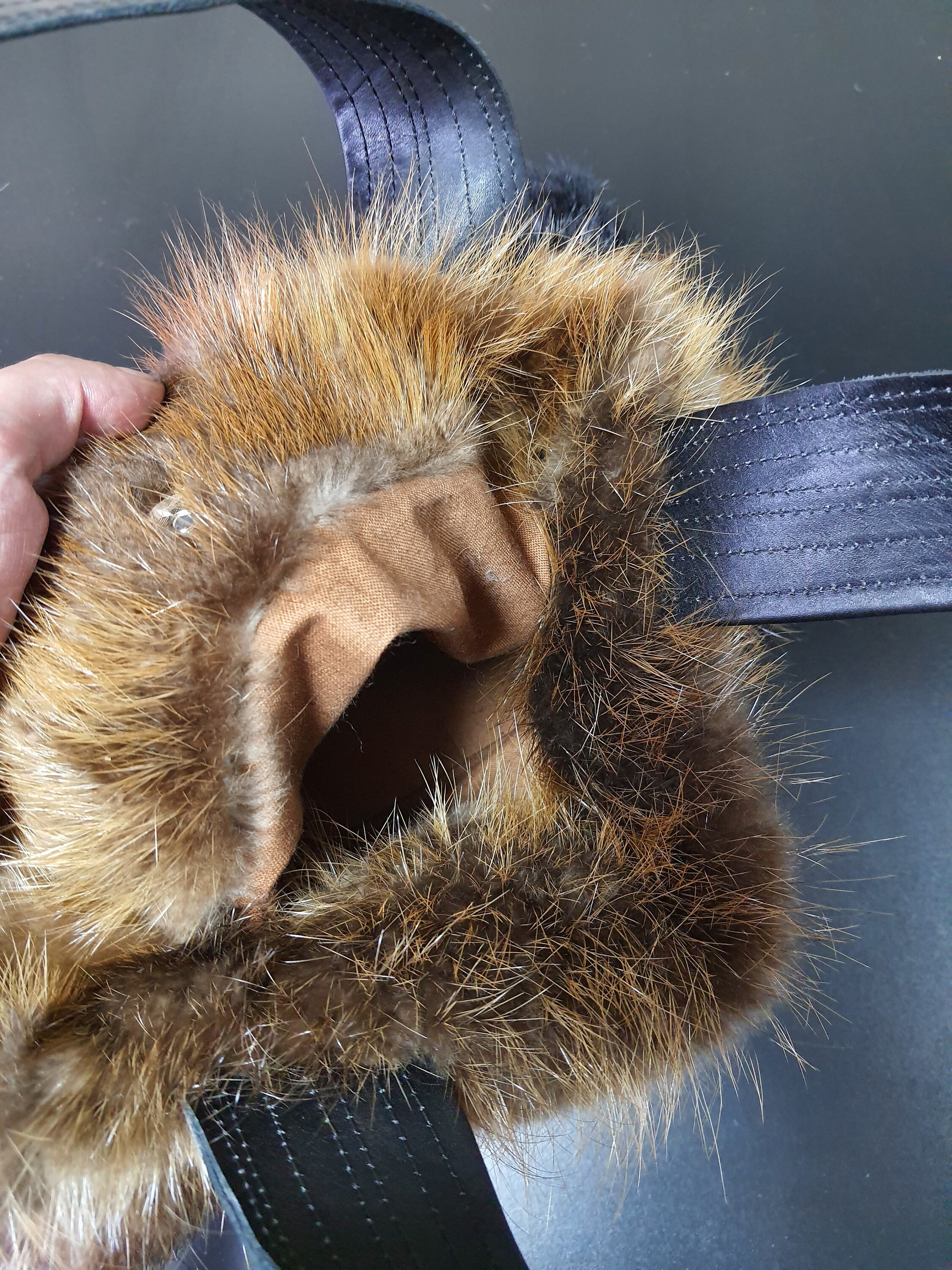 Handmade Real Beaver Fur Bag Made From Real Bever Fur With - Etsy