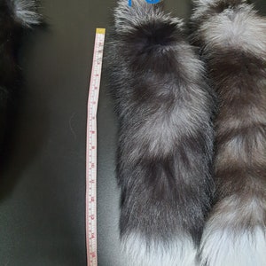 Large Silver Fox Tail, Fox, Tail, Silver Fox Tail, Fur Tail, Fox Fur ...