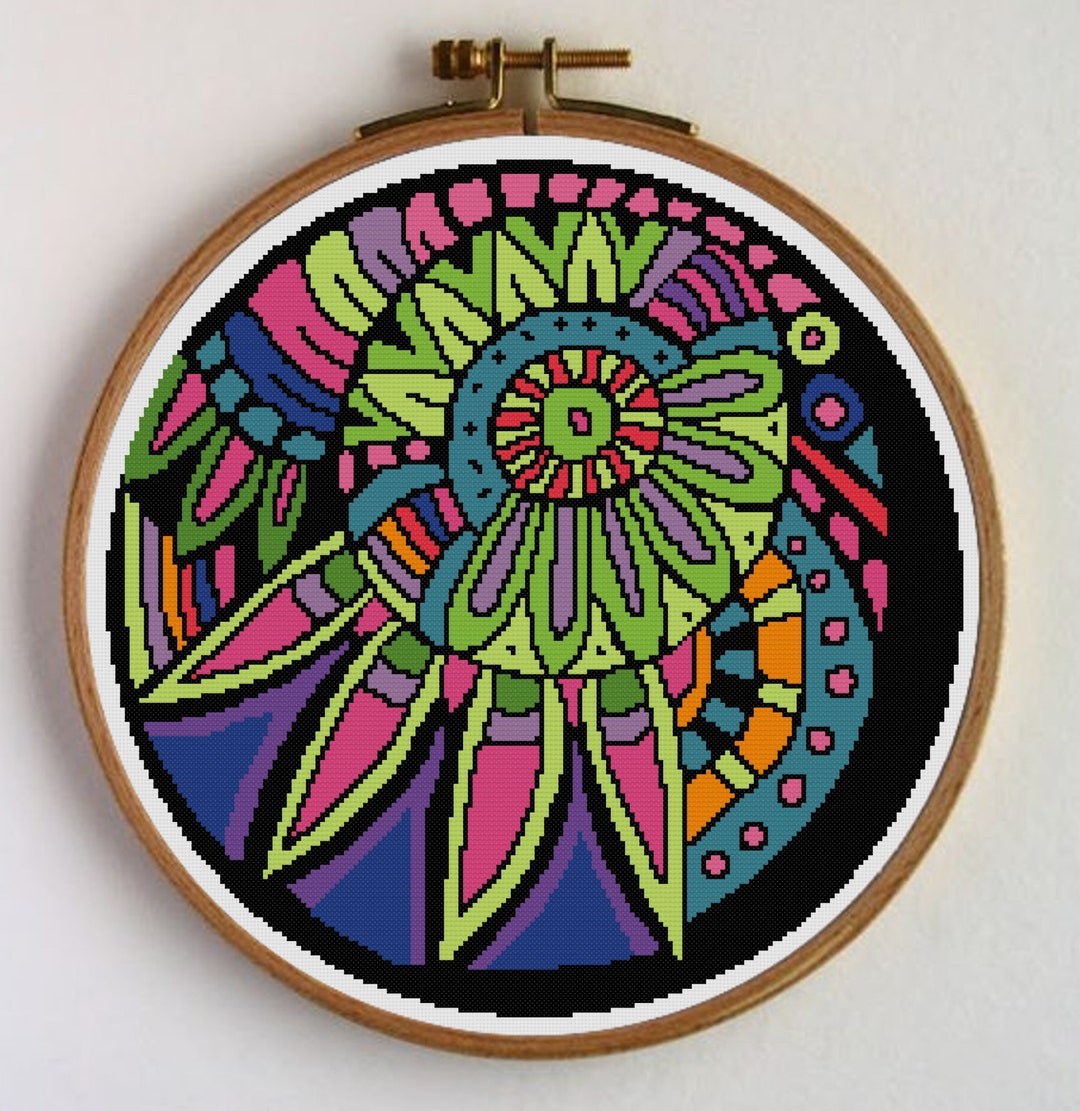 Mandala Cross Stitch Pattern Mandala Cross Stitch Pattern Flower ...