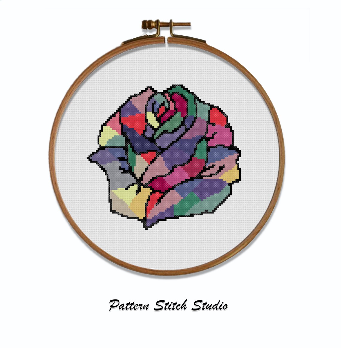 Rose Cross Stitch Pattern Rose Flower Cross Stitch Pattern Rose Filled ...