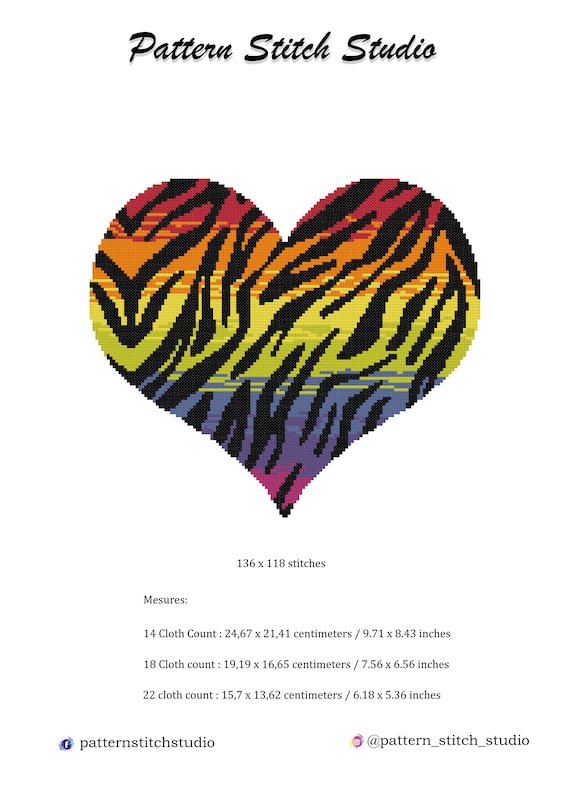 Colorful Zebra Hearts