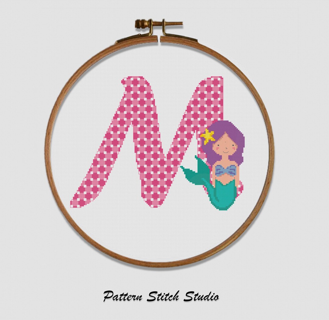 Letter M Cross-stitch Pattern Capital Letter M Cross-stitch - Etsy