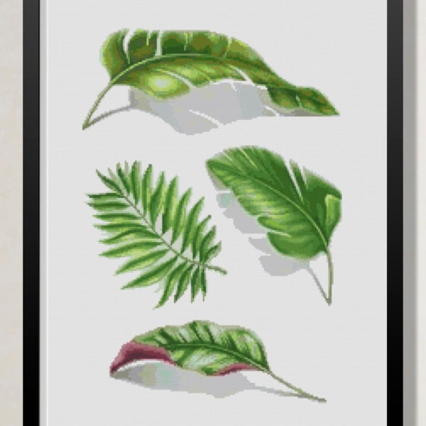 Leaf Cross Stitch Pattern - Etsy