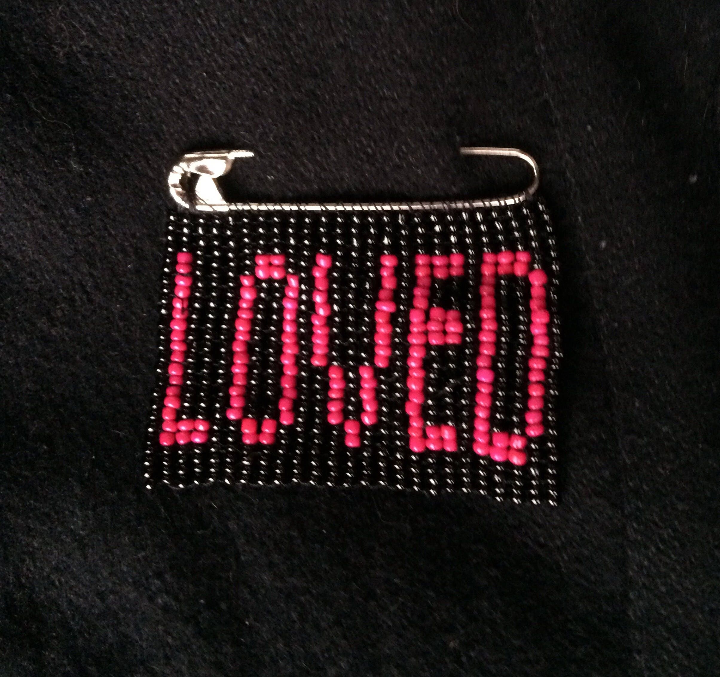 Loved Beaded Safety Pin - Etsy