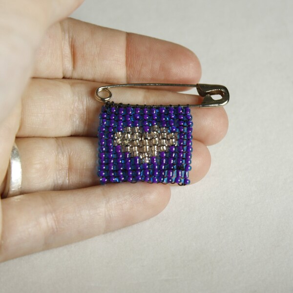 Heart Safety Pin - Etsy