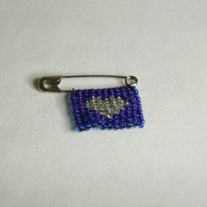 Beaded Heart Safety Pin - Etsy