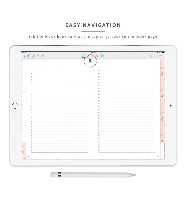 To Do Lists / Goodnotes & Notability Digital Planner / Pink / | Etsy