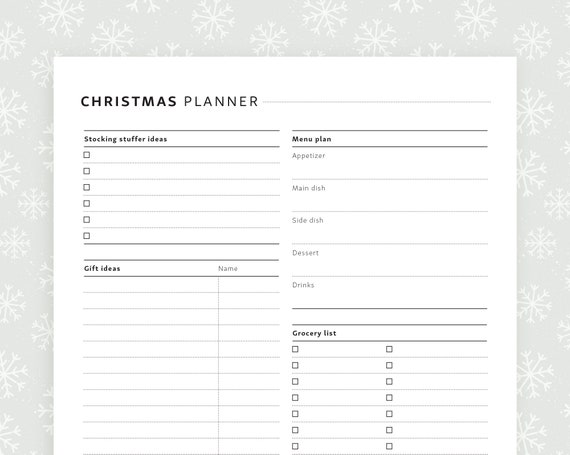 Paper & Party Supplies Ultimate Christmas Planner PDF Printable Happy ...