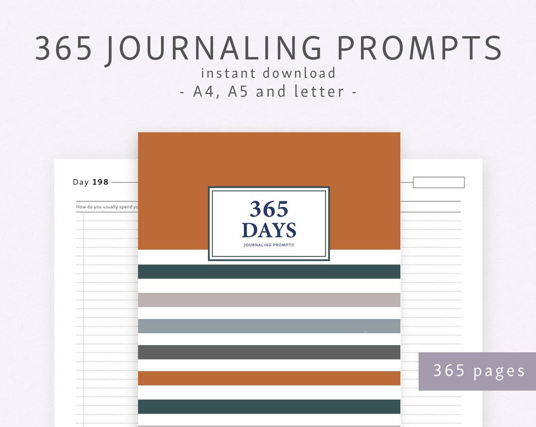 365 Journaling Prompts A4 A5 Letter Question-a-day Diary Journal ...