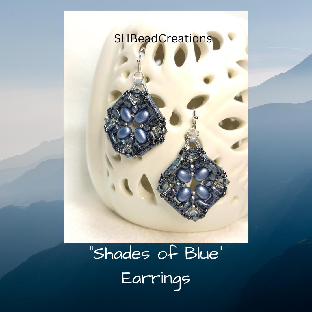 Shades of Blue, Metallic Blue Earrings, Denim Blue, Vintage Blue ...