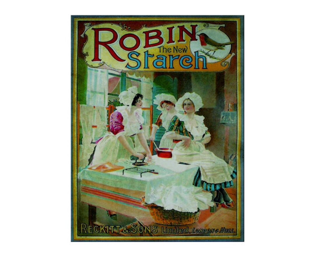 Robin the New Starch Reckitt and Sons Retro Quote Vintage - Etsy