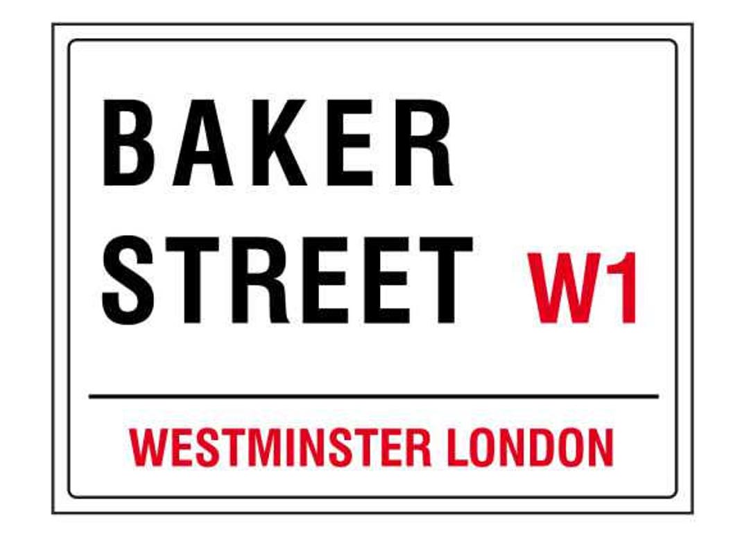 Baker Street Westminster London England Street Road Sign Vintage Style ...