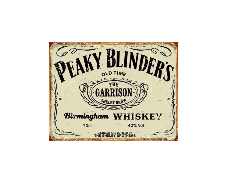 Peaky Blinders the Garrison Whiskey Man Cave Metal Advertising Wall ...