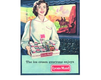 Lyons Maid Ice Cream Kids Kitchen Bar Wall Metal Sign Vintage Effect ...