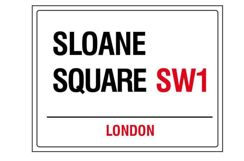 Sloane Square London England Street Road Sign Vintage Style - Etsy UK