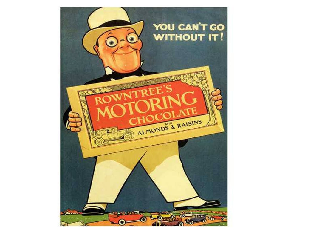 You Can't Go Without It Rowntree's Motoring Chocolate Vintage Style ...