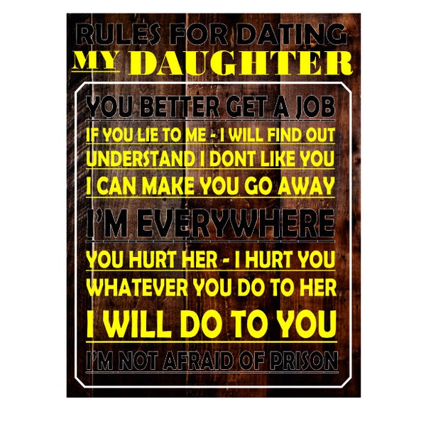 Rules for Dating My - Etsy