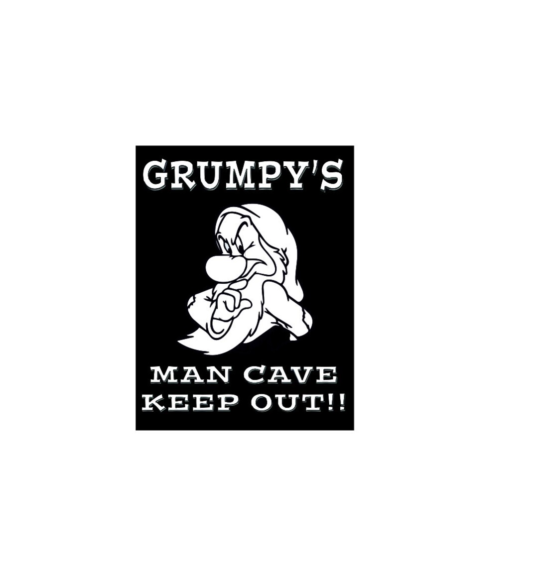 Grumpy's Man Cave Keep Out Garage Metal Advertising Wall Plaque Sign or ...