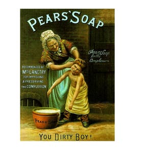 Antique Advertising Vintage Print Pear's Soap Poster for Bathroom ...