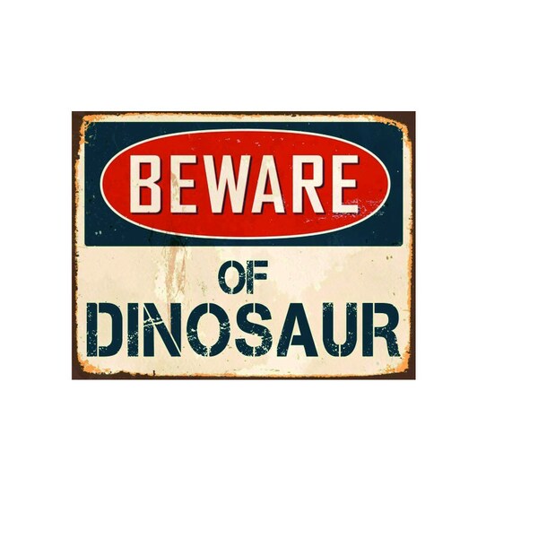 Dinosaur Beware Sign Wooden - Etsy