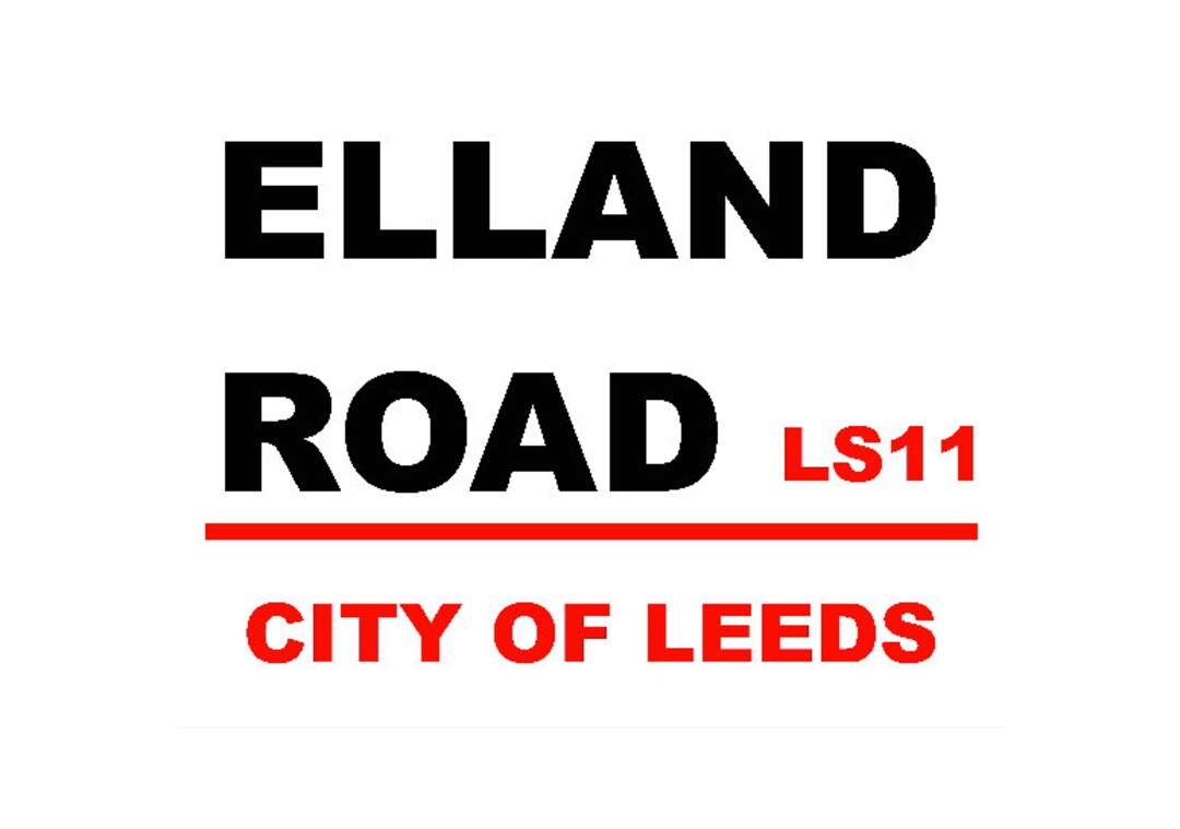 Elland Road City of Leeds Metal Advertising Wall Plaque Sign - Etsy